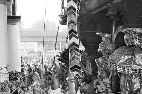 Flag hoisted for Vaikom Mahadeva Temple Fest