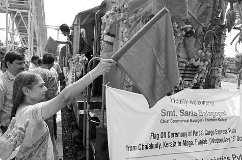 State\'s First Parcel Cargo Express Train Flagged off