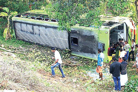 One Dead, Two Injured as Private Bus Falls off Bridge