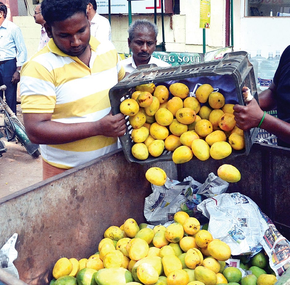 Officials Seize 370-kg Artificially Ripened Mangoes from Fruit Shop