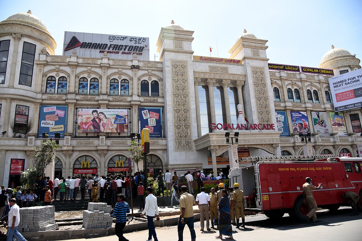 Fire at Gopalan Arcade Mall in Bengaluru