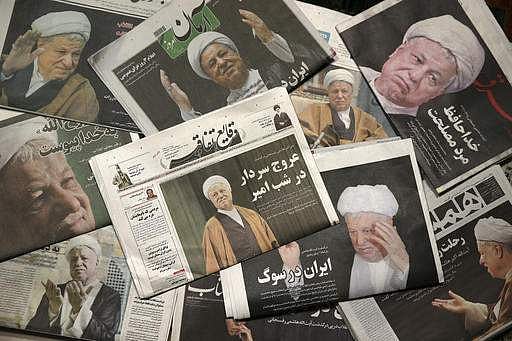 Mournful Iranians attend funeral of former leader Rafsanjani