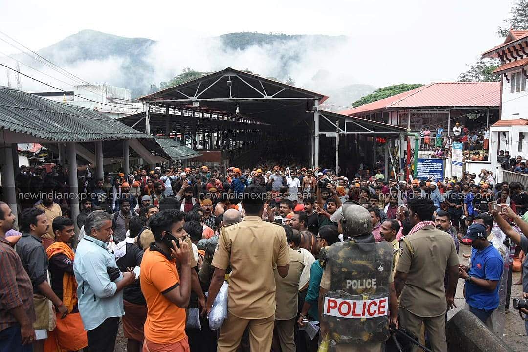Devotees step up wall of protest as Sabarimala reopens
