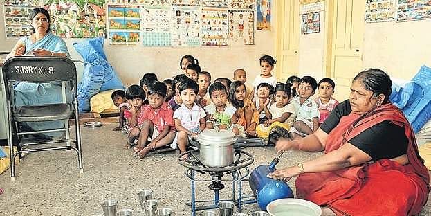Anganwadi centres to be upgraded on par with pvt creches