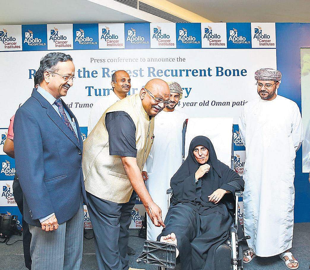 Doctors of Apollo Cancer Institute remove tumour Oman woman, save leg ...