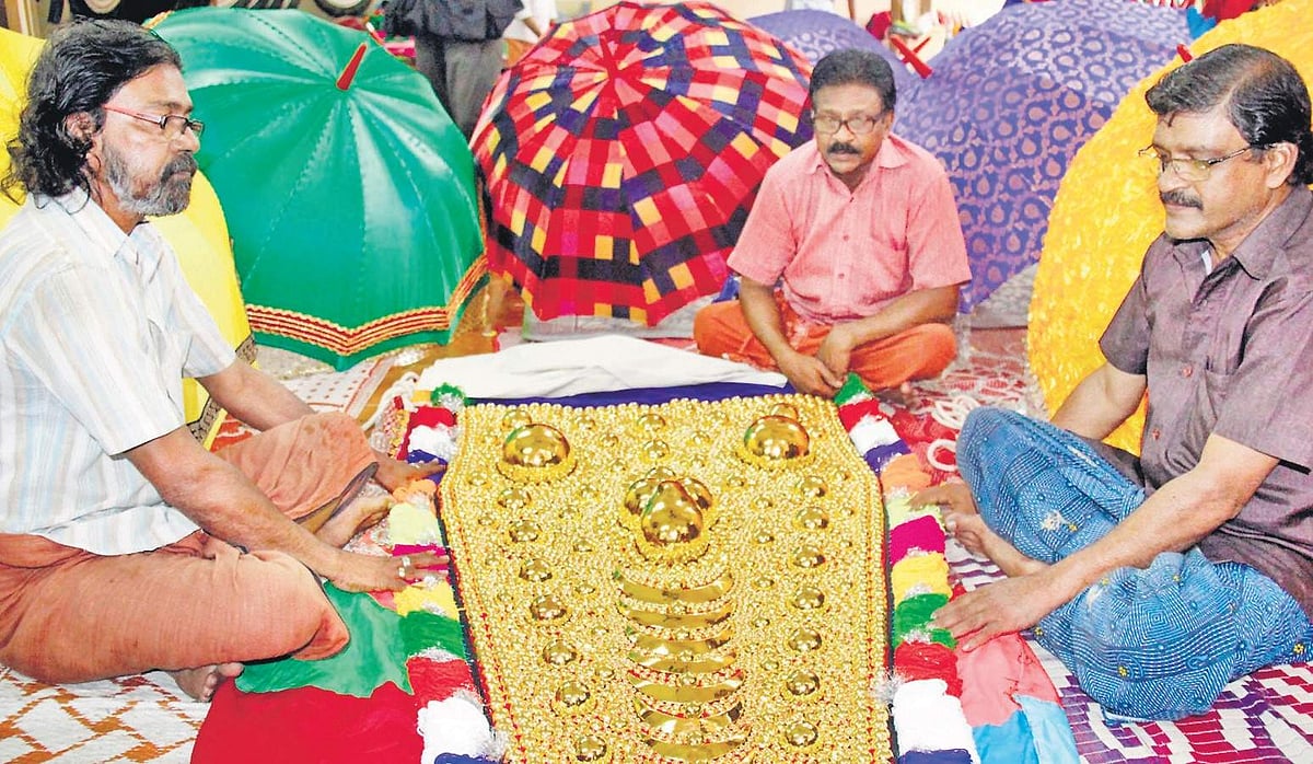 A Christian family that has been decorating Thrissur Pooram elephants ...