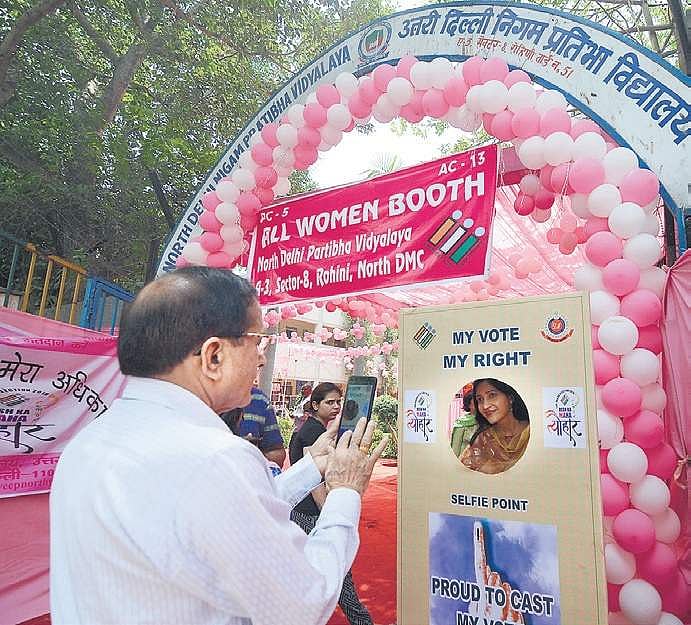Lok Sabha elections 2019: Pink booths, a pleasant surprise in Delhi