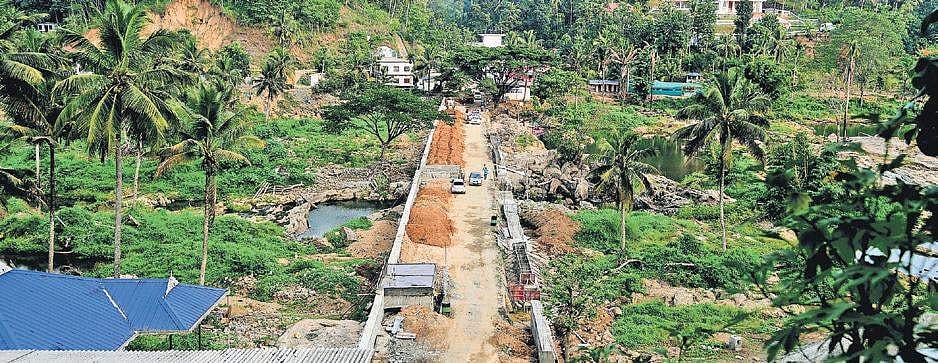 Now, a bund road on riverbed