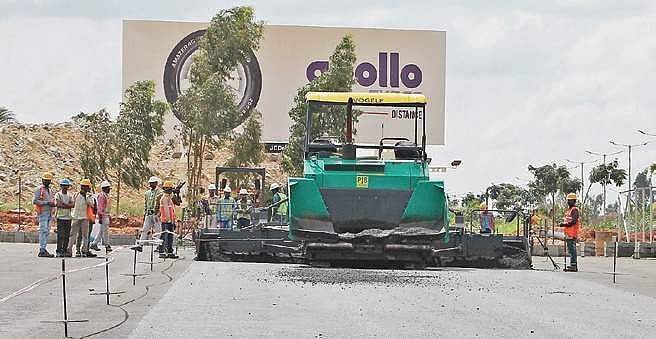 Plastic turns into road at Kempegowda International Airport