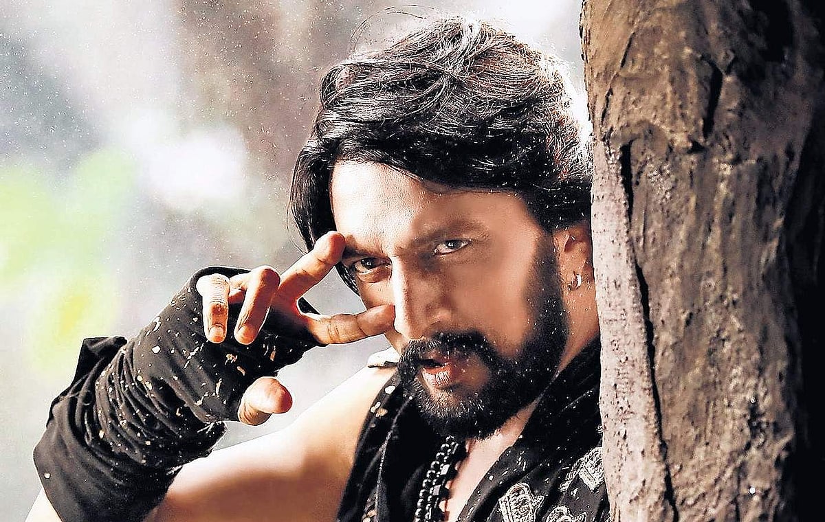 Actor Sudeep sports his signature avatar for 'Kotigobba 3'