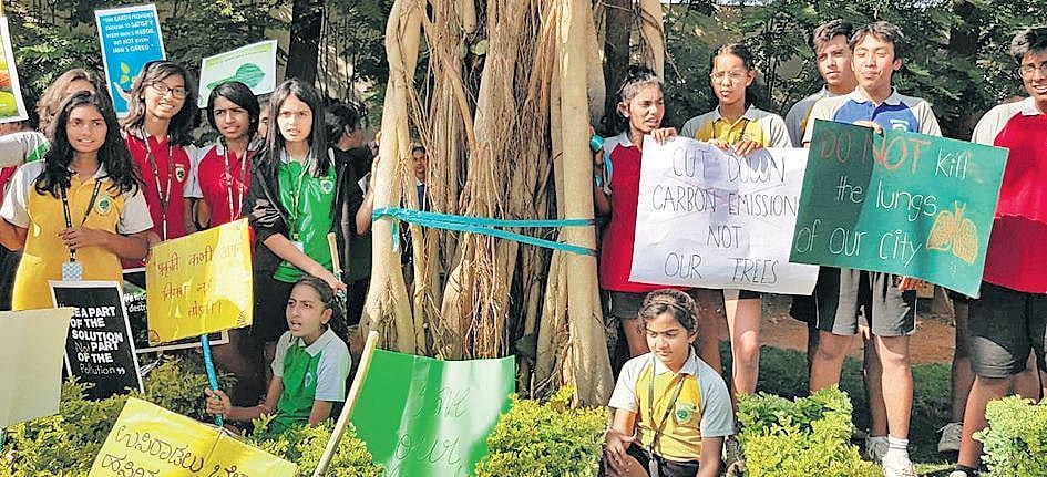 It’s Chipko in Bengaluru, kids hug trees to save them from axe