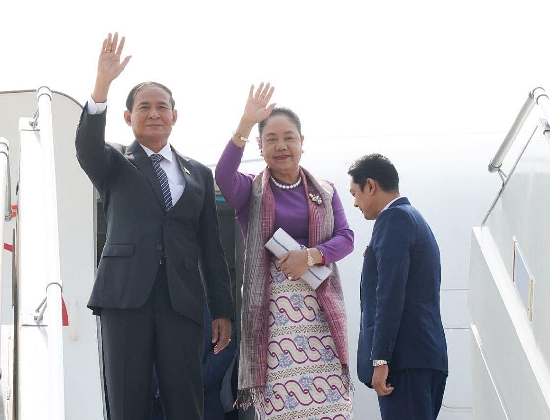 Myanmar President U Win Myint arrives in India, to hold talks with top ...