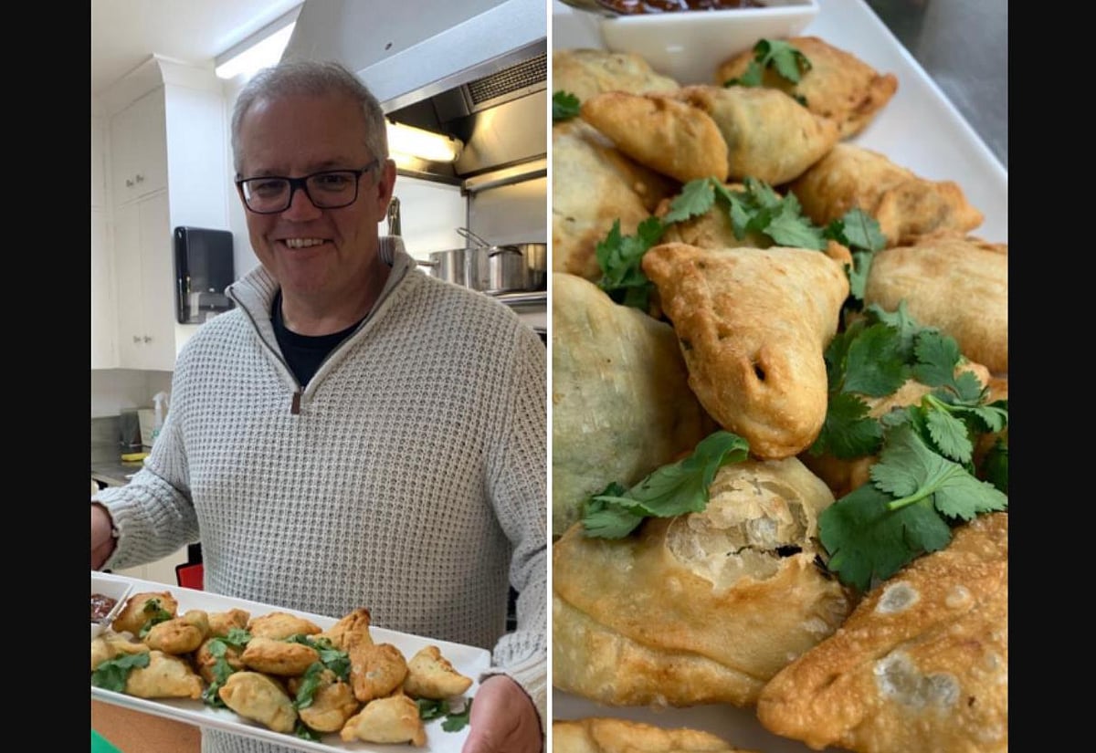 Australian PM Scott Morrison makes 'samosas' at home, Tweets 'wanted to ...