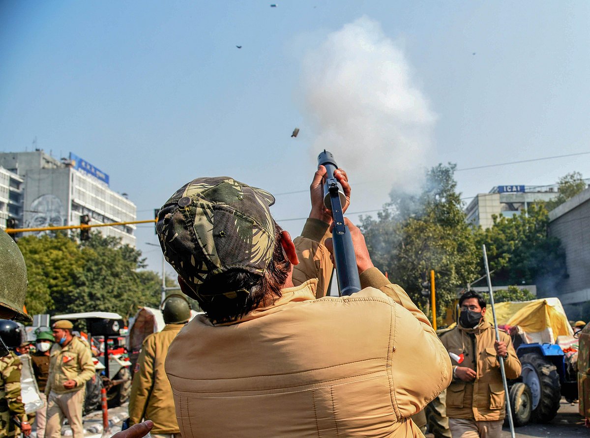 Delhi police seek 30000 teargas shells to combat farmers' protest