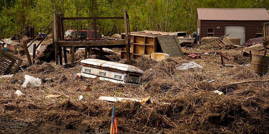 Hurricane Ida in Louisiana: Caskets, vaults still displaced