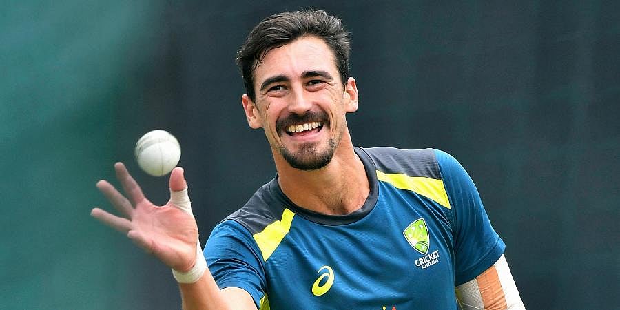 Australia fast bowler Mitchell Starc seen limping off training with a ...