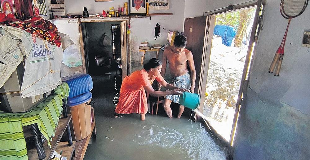 Tetrapods to prevent sea erosion in Chellanam