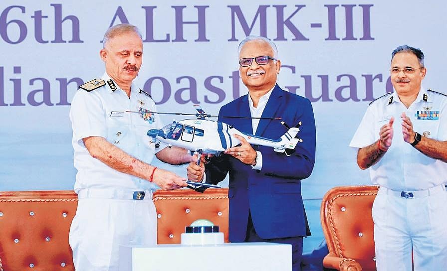 HAL hands over 16th ALH Mk III to Coast Guard