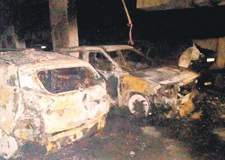 20 cars gutted in revenge inferno in MCD Multi Level Parking