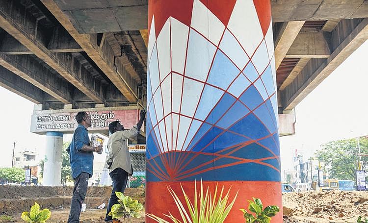 Beautification drive spells relief for struggling artists in Tiruchy