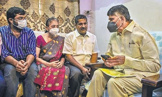 N Chandrababu Naidu sees bid to kill Viveka murder case accused in jail