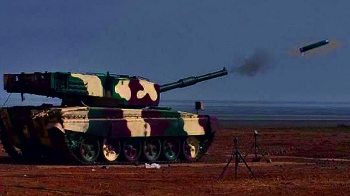 Laser-guided anti-tank missiles successfully test-fired from Arjun tank