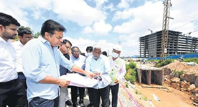 KTR inspects futuristic city, Neopolis Layout at Kokapet