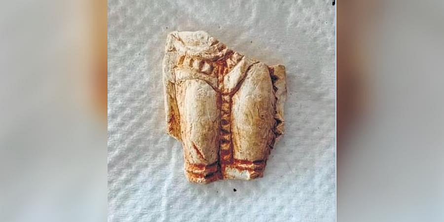 Piece of human ivory figurine found at Ariyalur