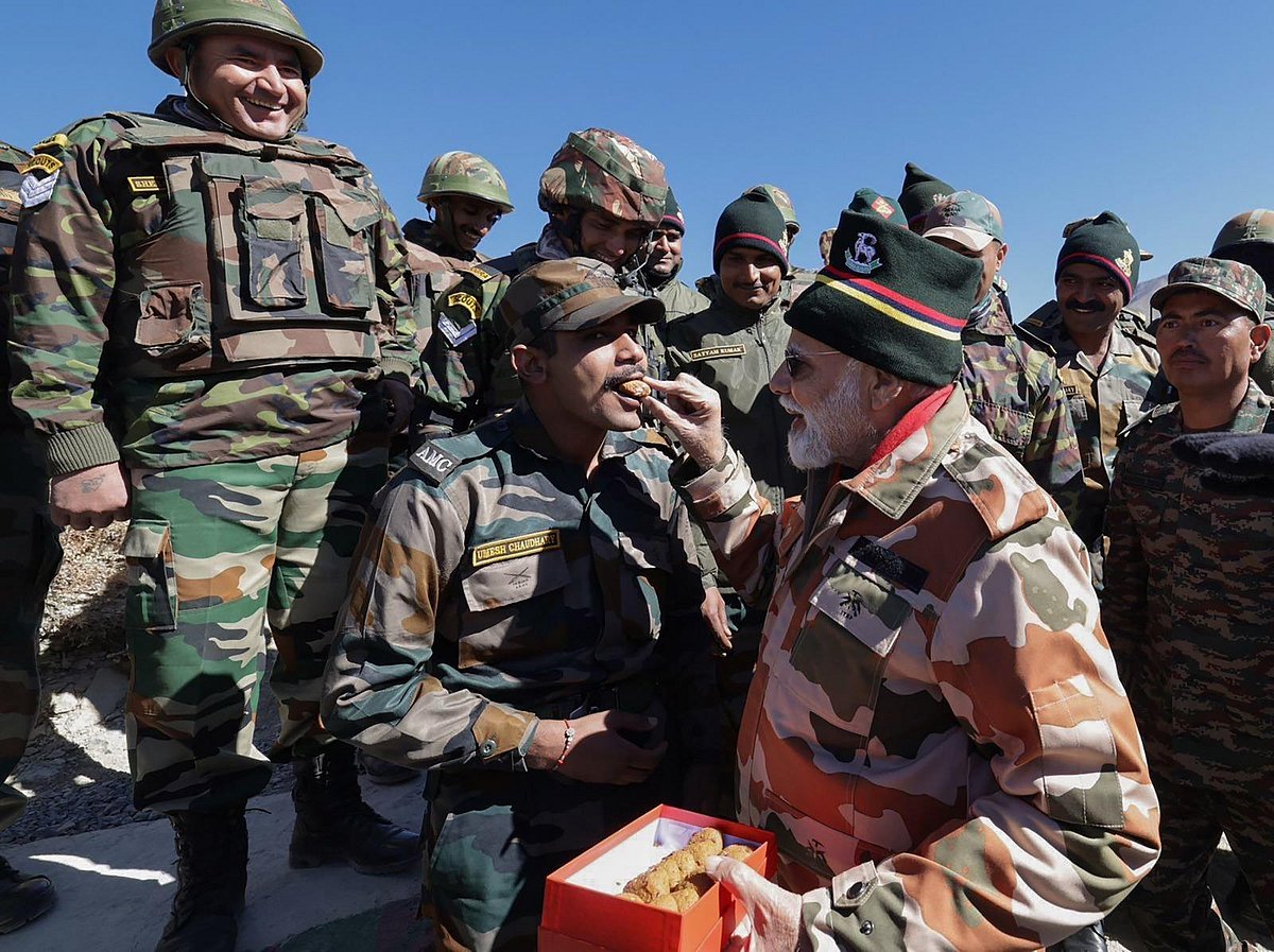 India safe as long as its brave soldiers stand guard at borders: Modi ...