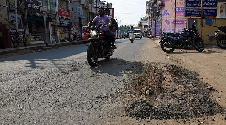 Tamil Nadu: Depressions on Vayalur Road raise questions on blacktopping ...