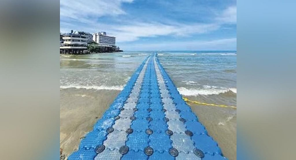 130-m floating bridge in Murudeshwara can hold 110 people