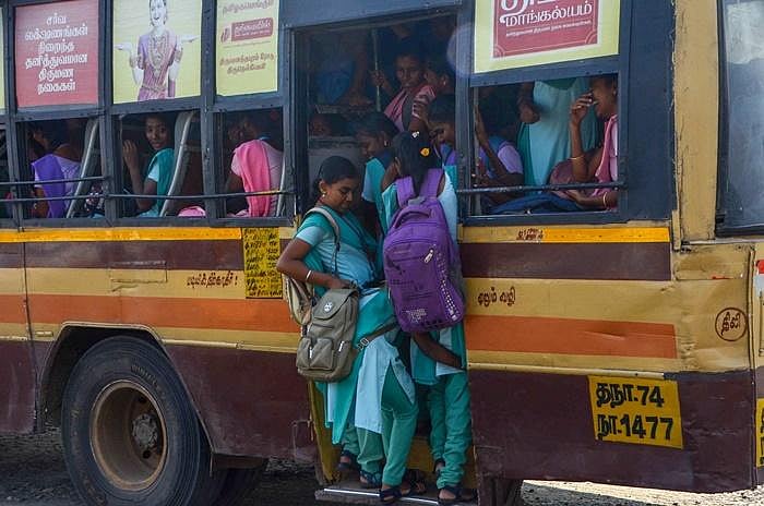 Students travel on bus footboard, TNSTC blames college