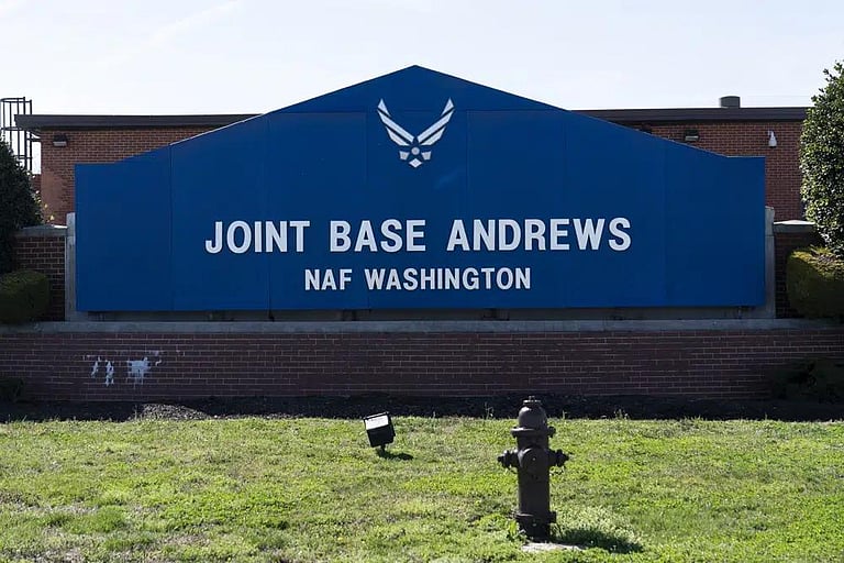 Intruder breaches base of US Air Force One, shot fired