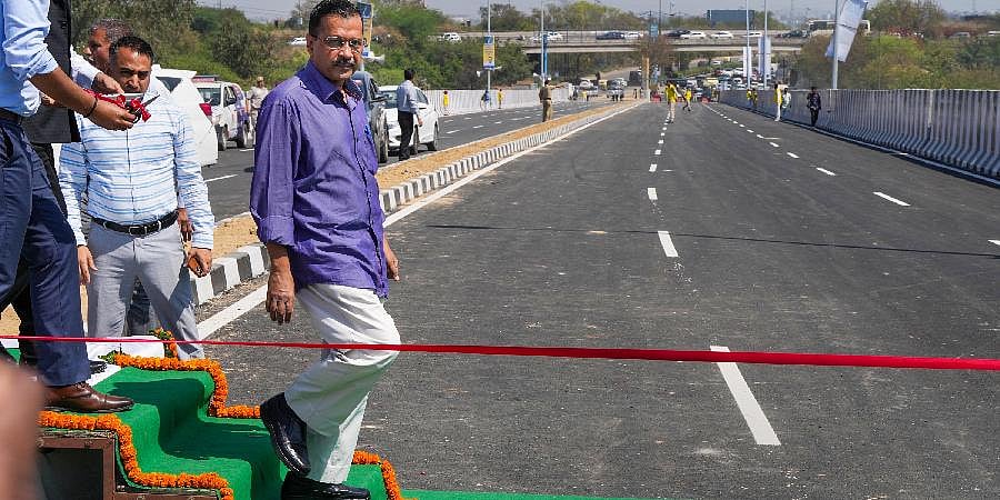 Delhi CM Arvind Kejriwal inaugurates Ashram flyover extension