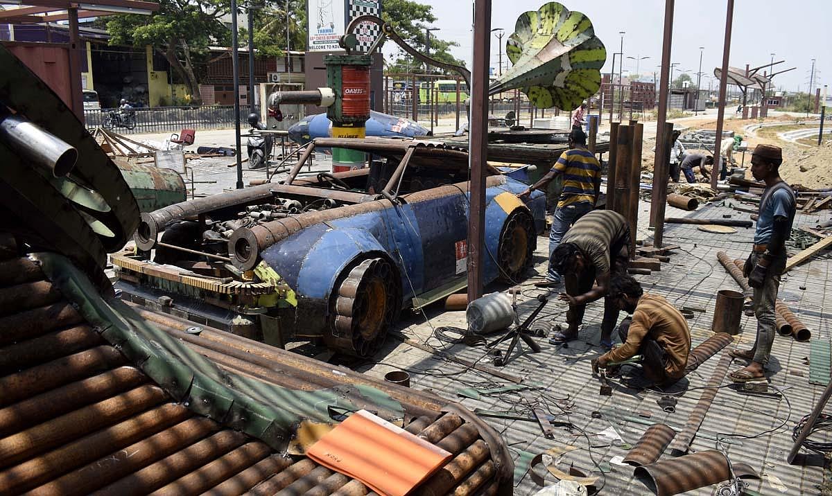 Ukkadam Periyakulam’s ‘sculptures from scrap’ to attract Kovai residents