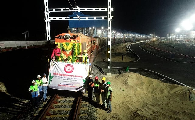 South Central Railway of Vijayawada division flags off its first oil rake