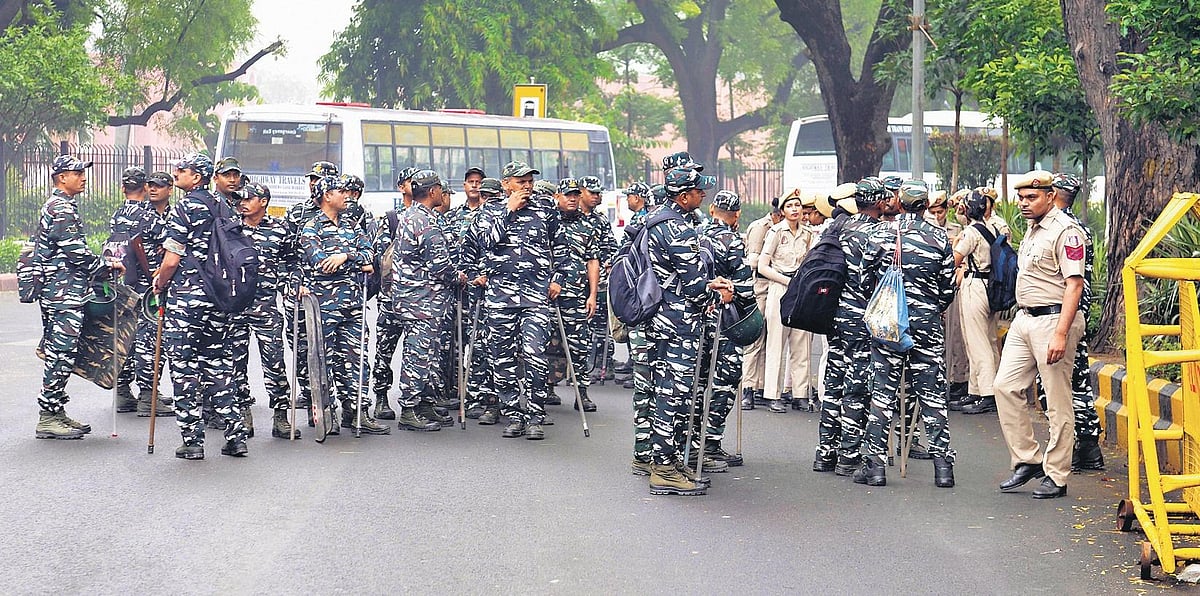 Security beefed up at borders, wrestlers protest site