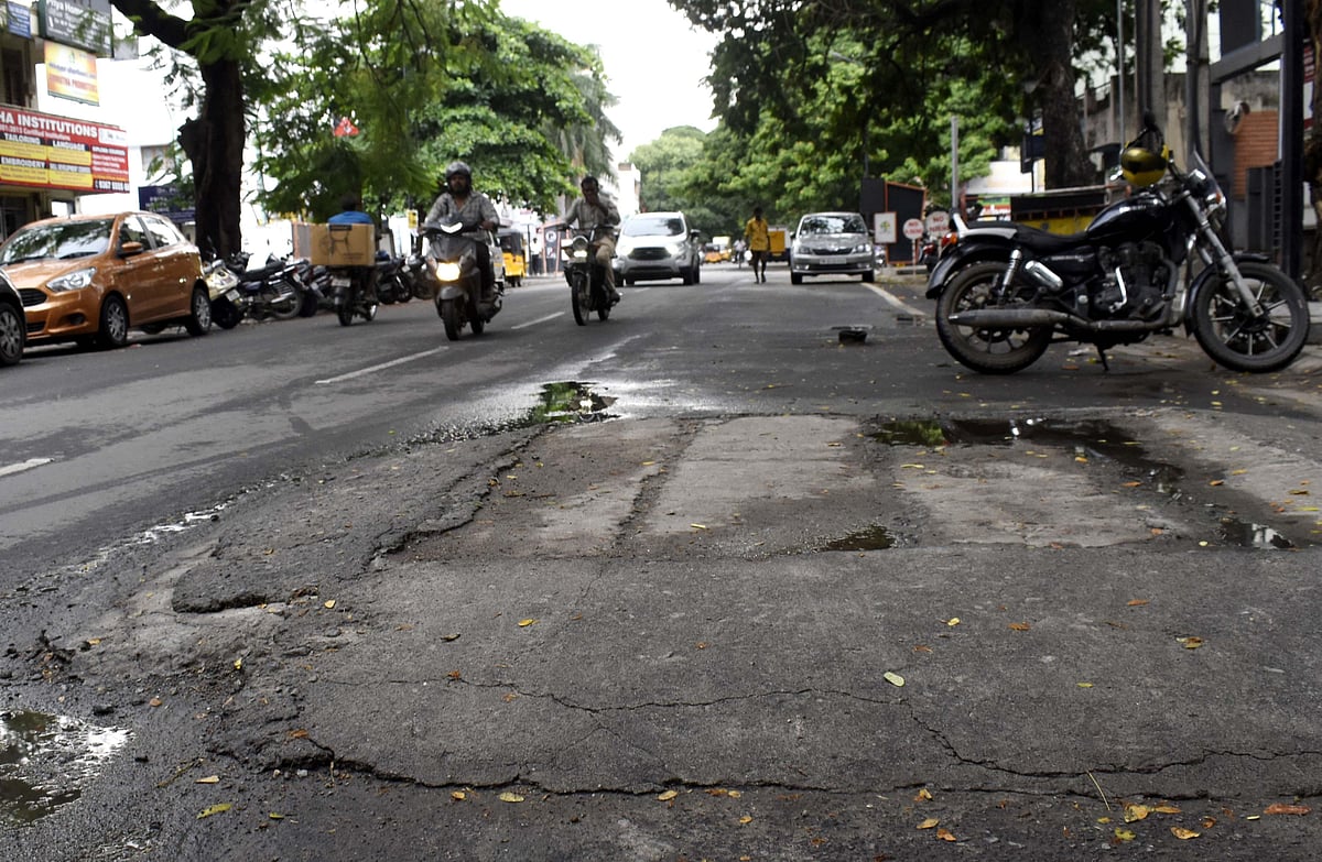 Protruding manhole covers pose a threat to road users in Coimbatore