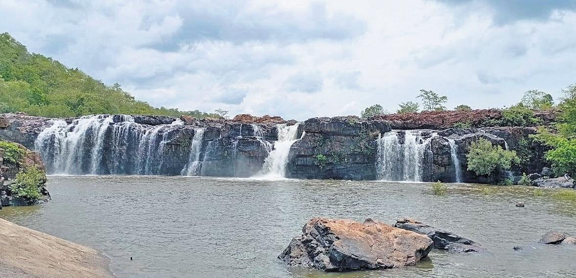 Tourists head for three waterfalls in Telangana's Mulugu district