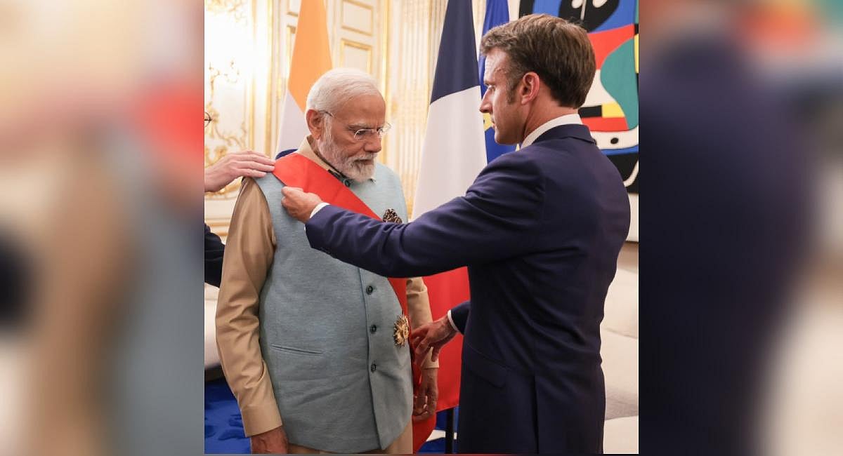 PM Modi conferred with France's highest civilian award by Emmanuel Macron