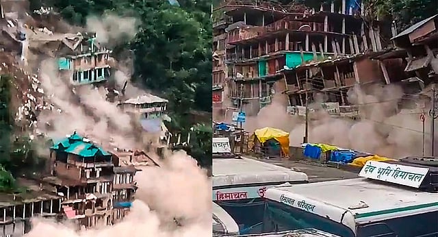Eight buildings collapse in Himachal's Kullu due to rain-triggered landslide