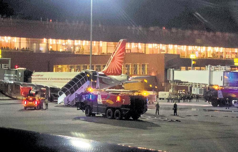 Bengaluru: Smoke emanates from Air India flight, creates panic