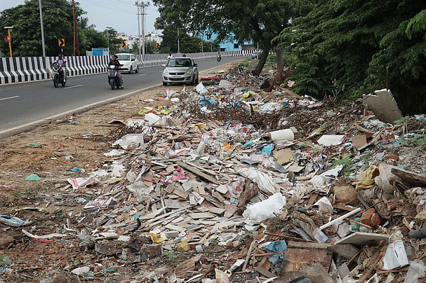 Safety hazard: Construction debris, waste dumped along ghat road in ...