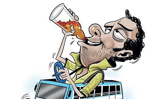 Driver self-immolates after failing drunk-driving test
