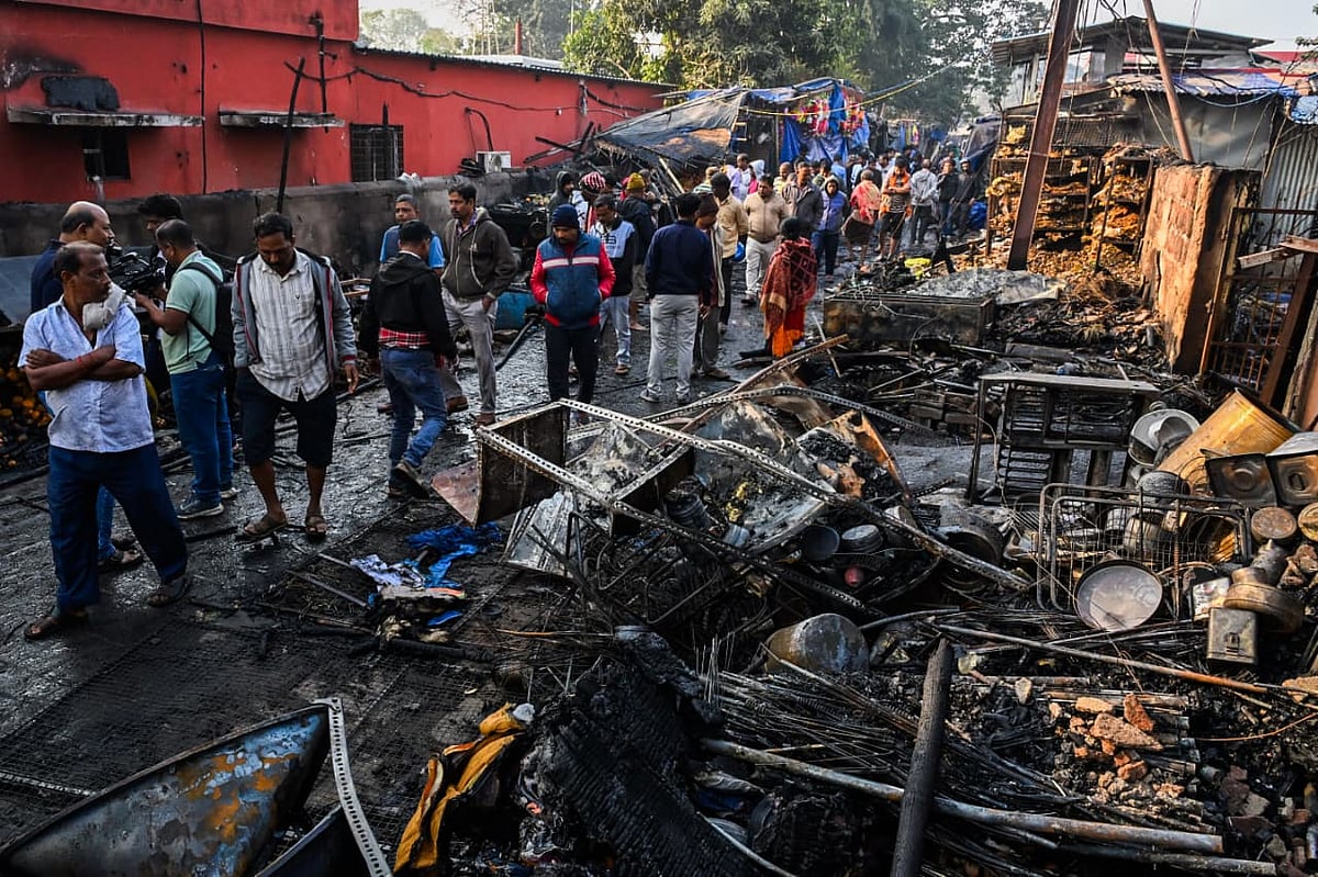 40 shops gutted in late night fire at Unit-I market in Bhubaneswar