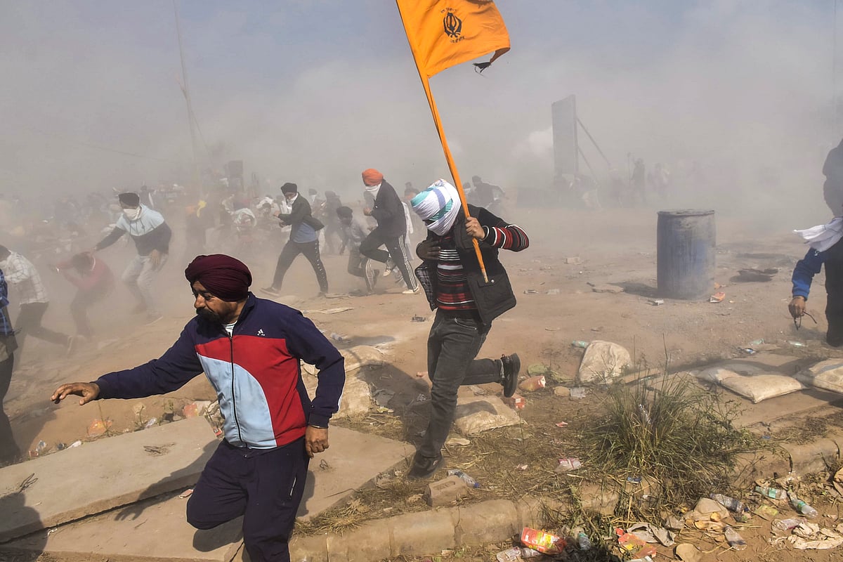 Police fire tear gas shells as farmers gather at Shambhu border near Ambala