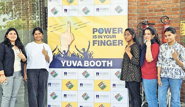 Noida model polling booths showcase ‘vibrant democracy’