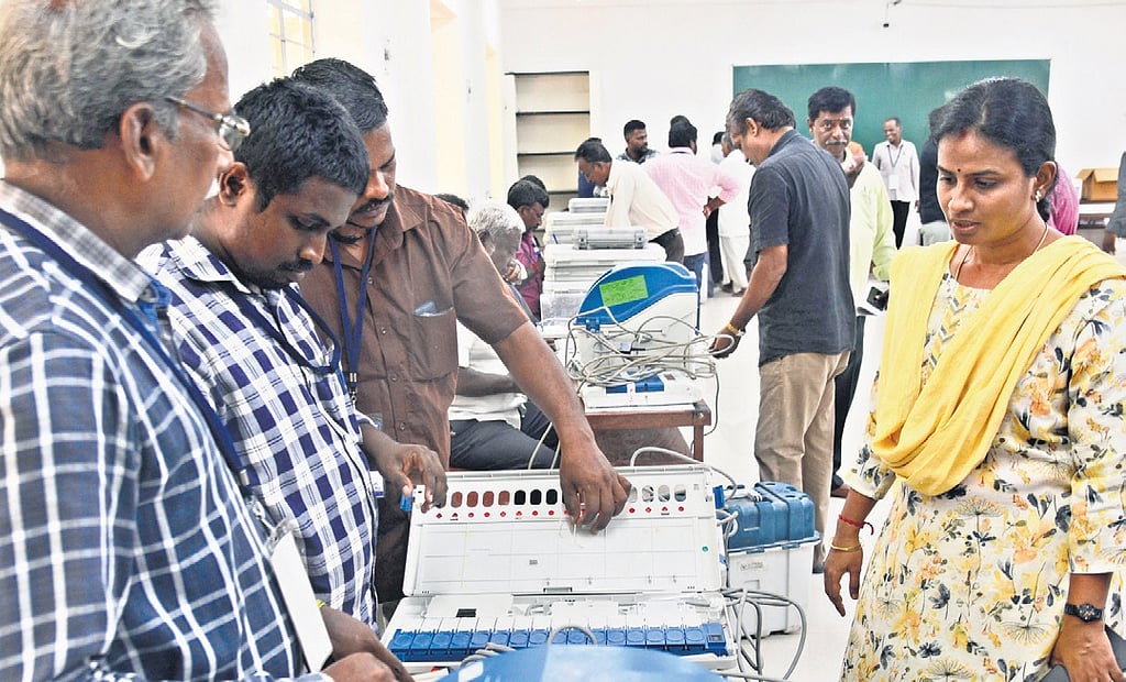 Work to affix candidates’ names, symbols on EVMs begins