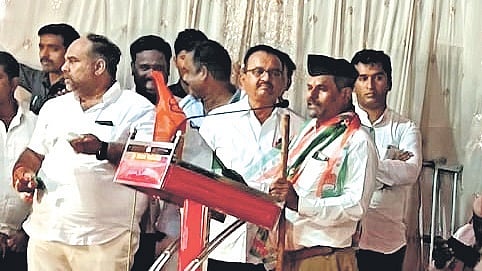 BJP leader from Karnataka village joins Congress in RSS uniform