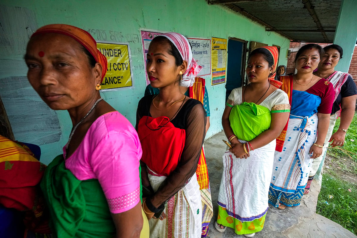 IN PICS | Assam's Deori tribal women cast votes during the Lok Sabha polls